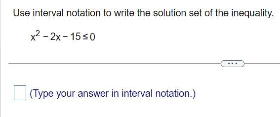 Solved Use interval notation to write the solution set of | Chegg.com