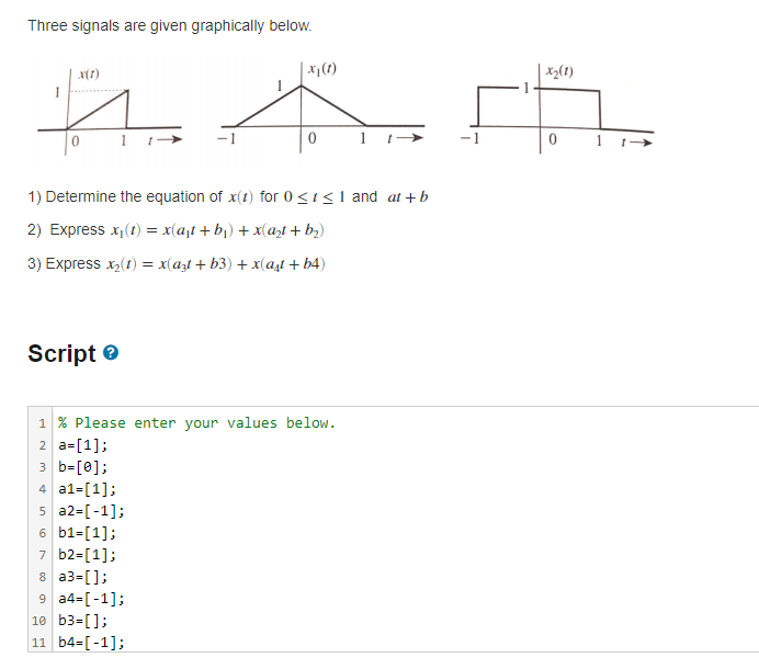Solved Three signals are given graphically below. X() 27 (1) | Chegg.com