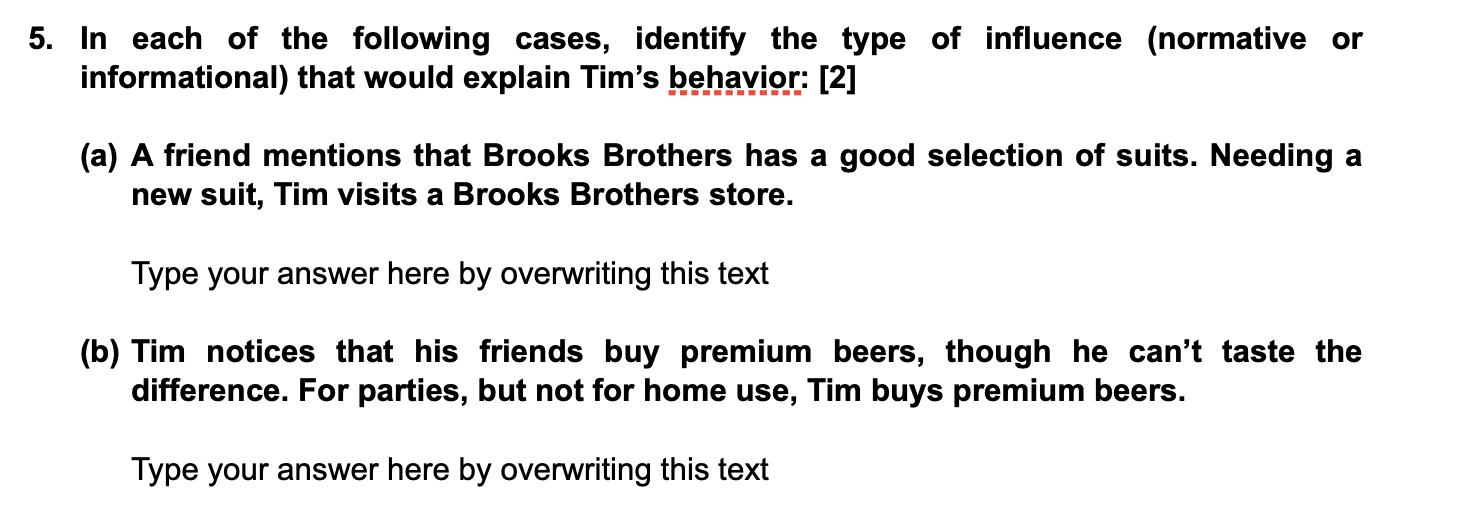 Solved In each of the following cases, identify the type of | Chegg.com