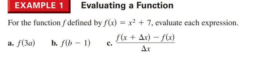 Solved For the function f defined by f(x)=x2+7, evaluate | Chegg.com