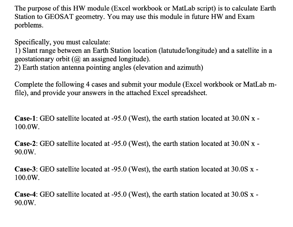 Solved The purpose of this HW module (Excel workbook or | Chegg.com