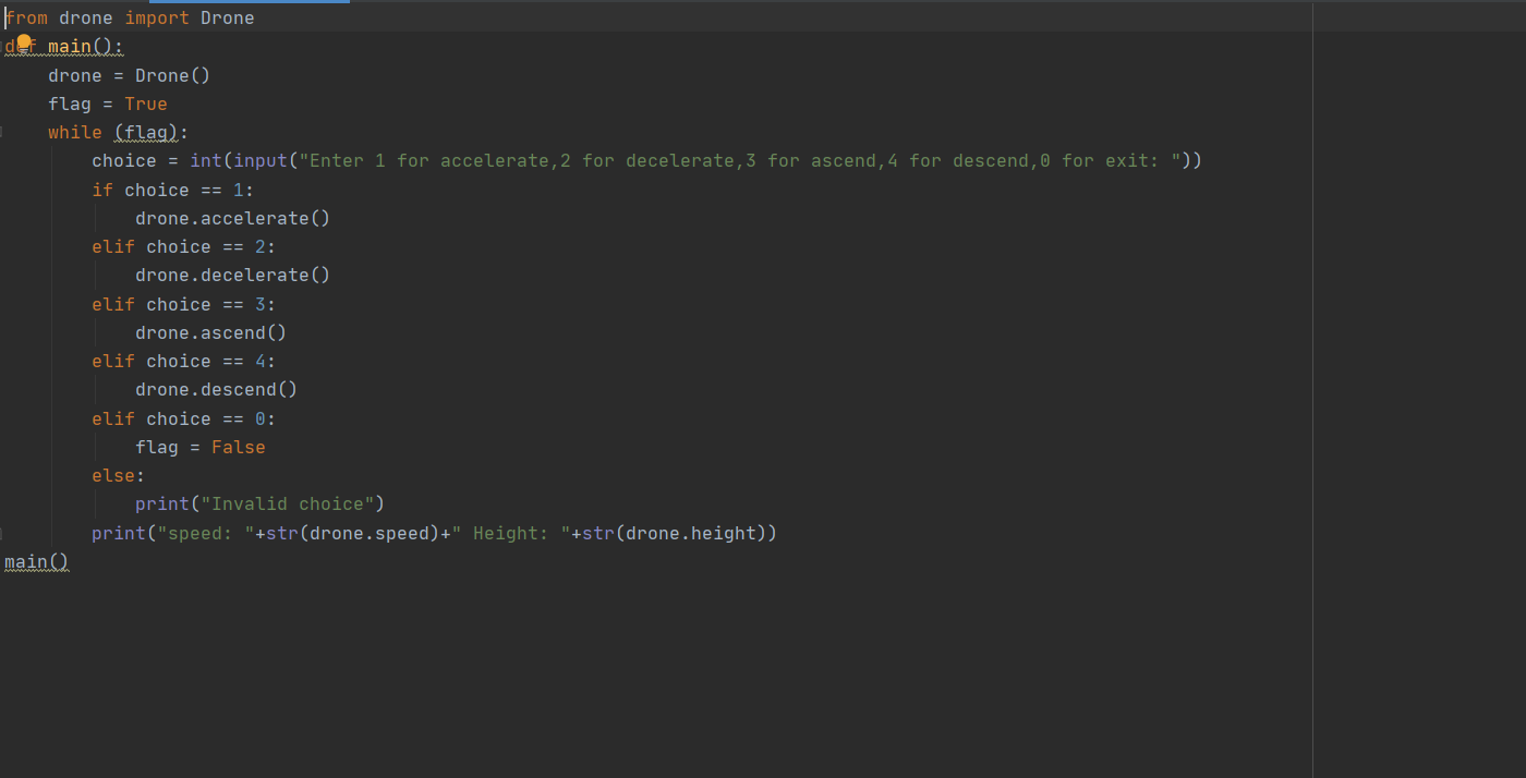 Solved Write a new version of the fly_drone project you | Chegg.com