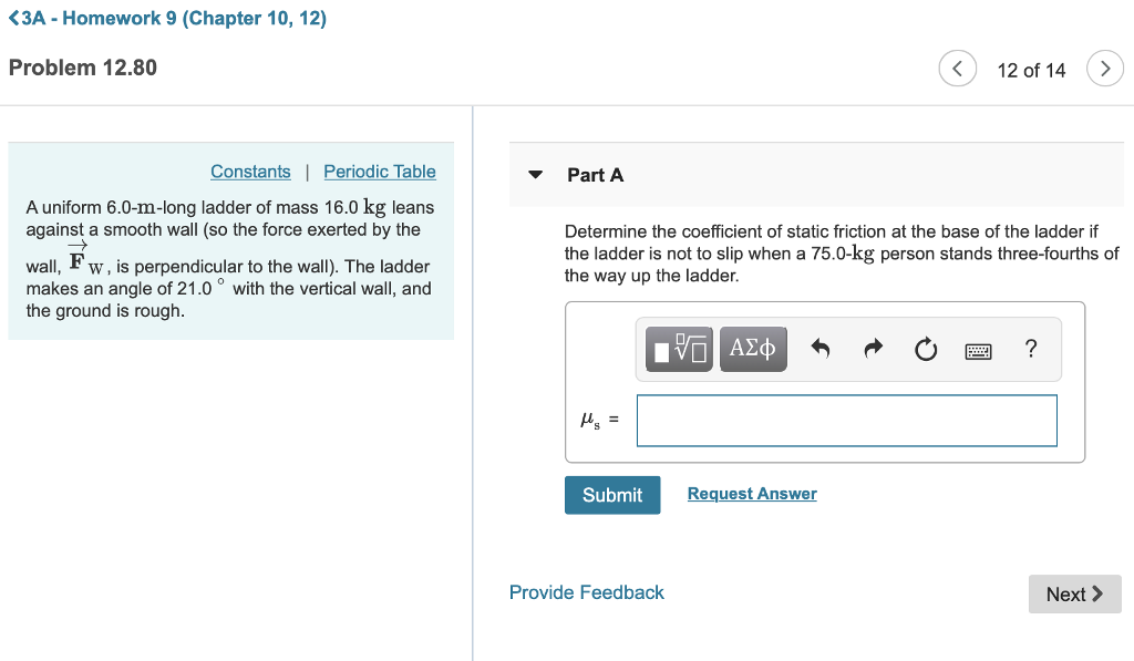 Solved 3A - Homework 9 (Chapter 10, 12) Problem 12.80 〈 12 | Chegg.com