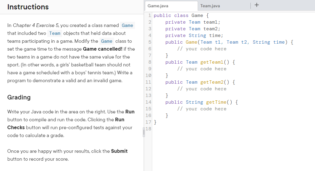 Solved In Chapter 4 Exercise 5, you created a class named | Chegg.com