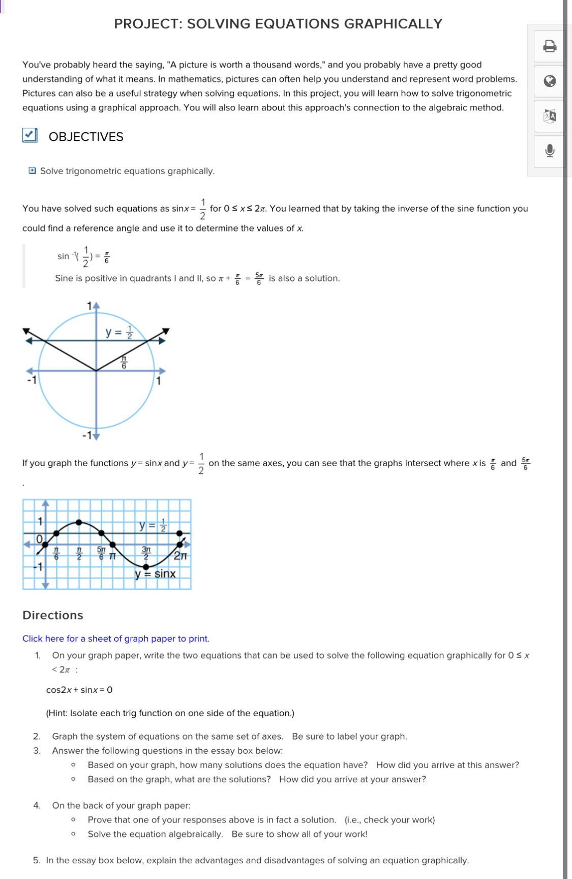 Solved PROJECT: SOLVING EQUATIONS GRAPHICALLY You've | Chegg.com