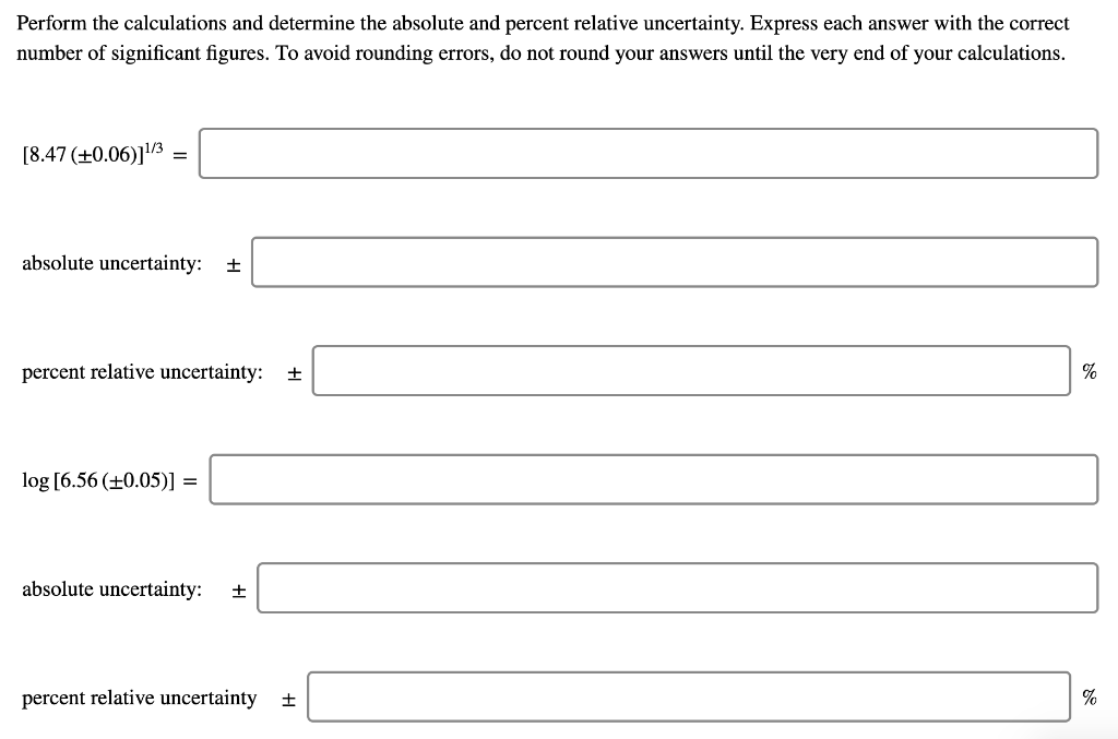 Solved Perform the calculations and determine the absolute | Chegg.com