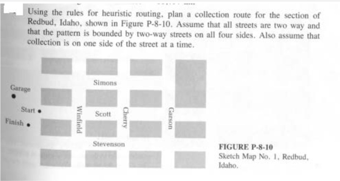 Solved Using the rules for heuristic routing, plan a | Chegg.com