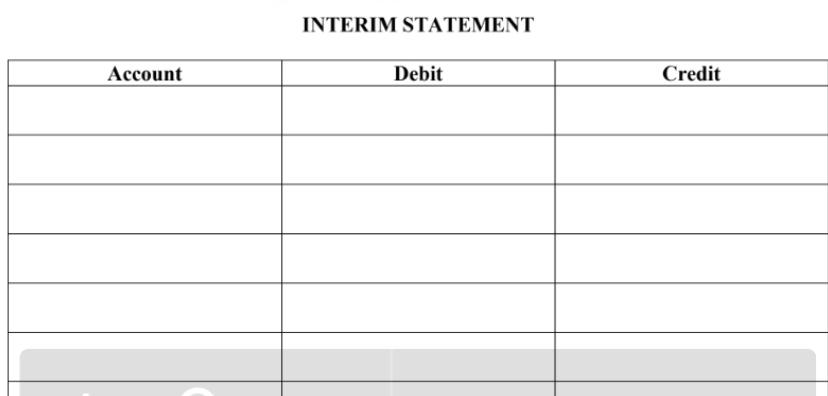 INTERIM STATEMENT | Chegg.com