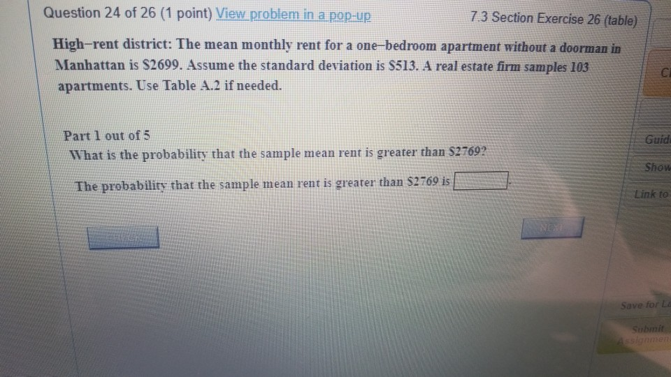 Solved Question 26 of 26 (1 point) View. problem in a pop up | Chegg.com