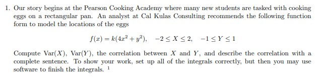 Solved 1. Our story begins at the Pearson Cooking Academy | Chegg.com