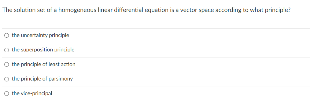 Solved The solution set of a homogeneous linear differential | Chegg.com