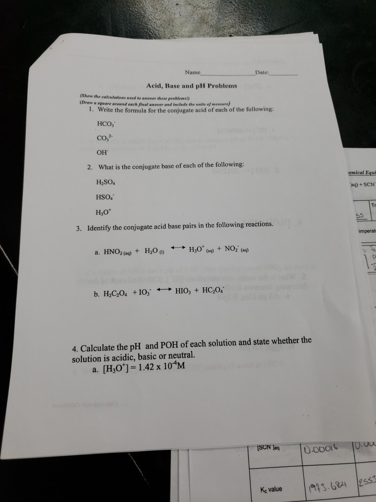 Solved Acid Dissociation Constant, Ka IONS In this | Chegg.com