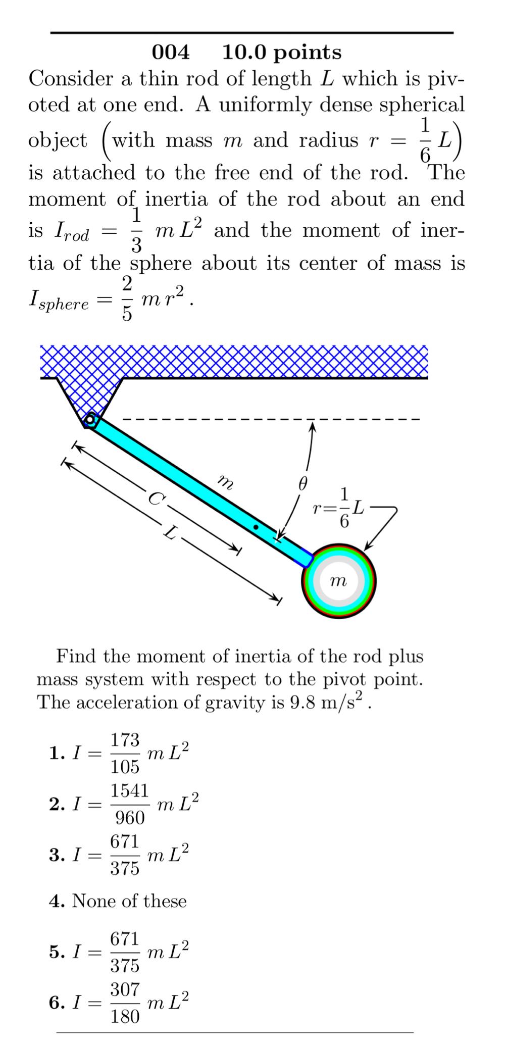 Solved 004 10.0 points Consider a thin rod of length L which | Chegg.com
