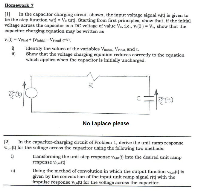 Homework 7 [1] In the capacitor charging circuit | Chegg.com