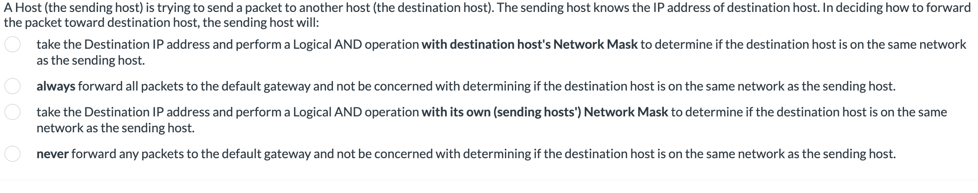 Solved Host (the sending host) is trying to send a packet to | Chegg.com