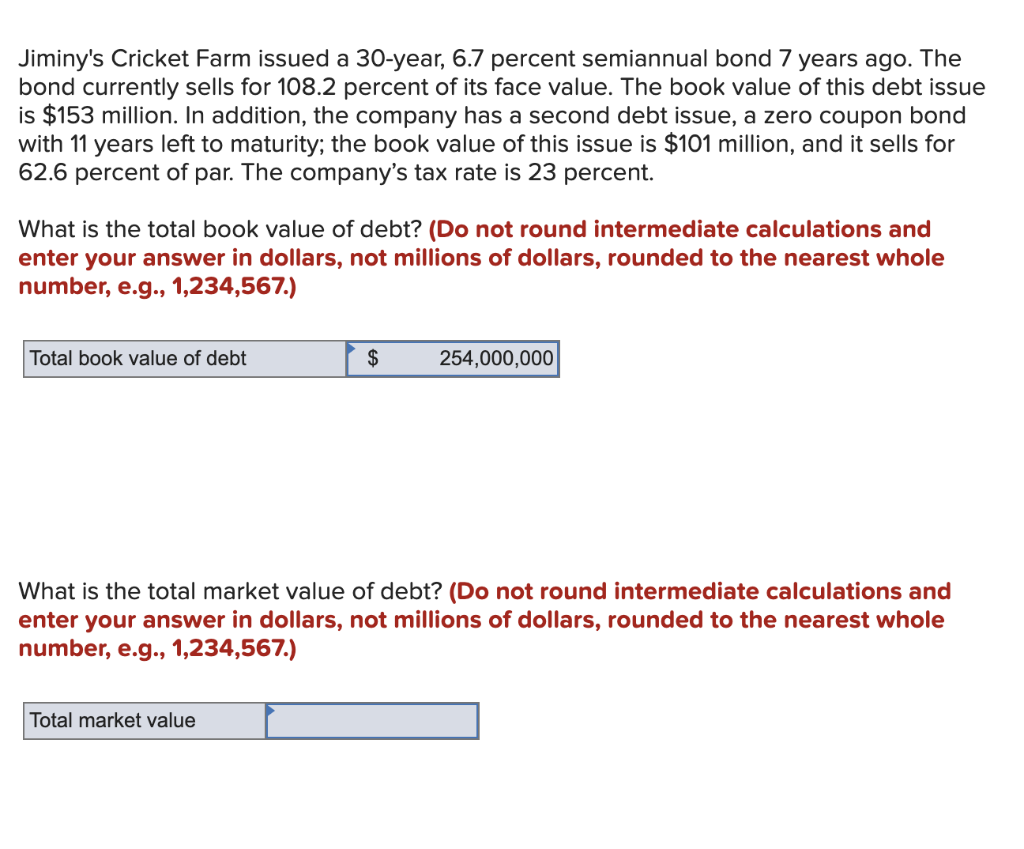 Solved Jiminy's Cricket Farm issued a 30-year, 6.7 percent | Chegg.com