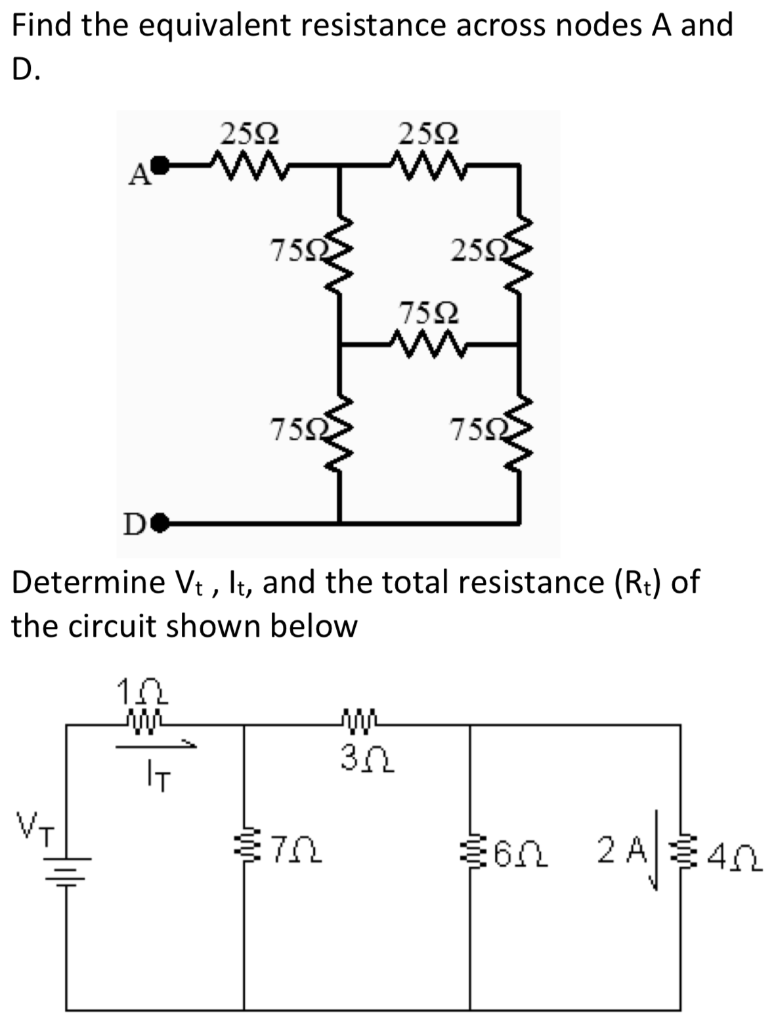 Solved Find the equivalent resistance across nodes A and D. | Chegg.com