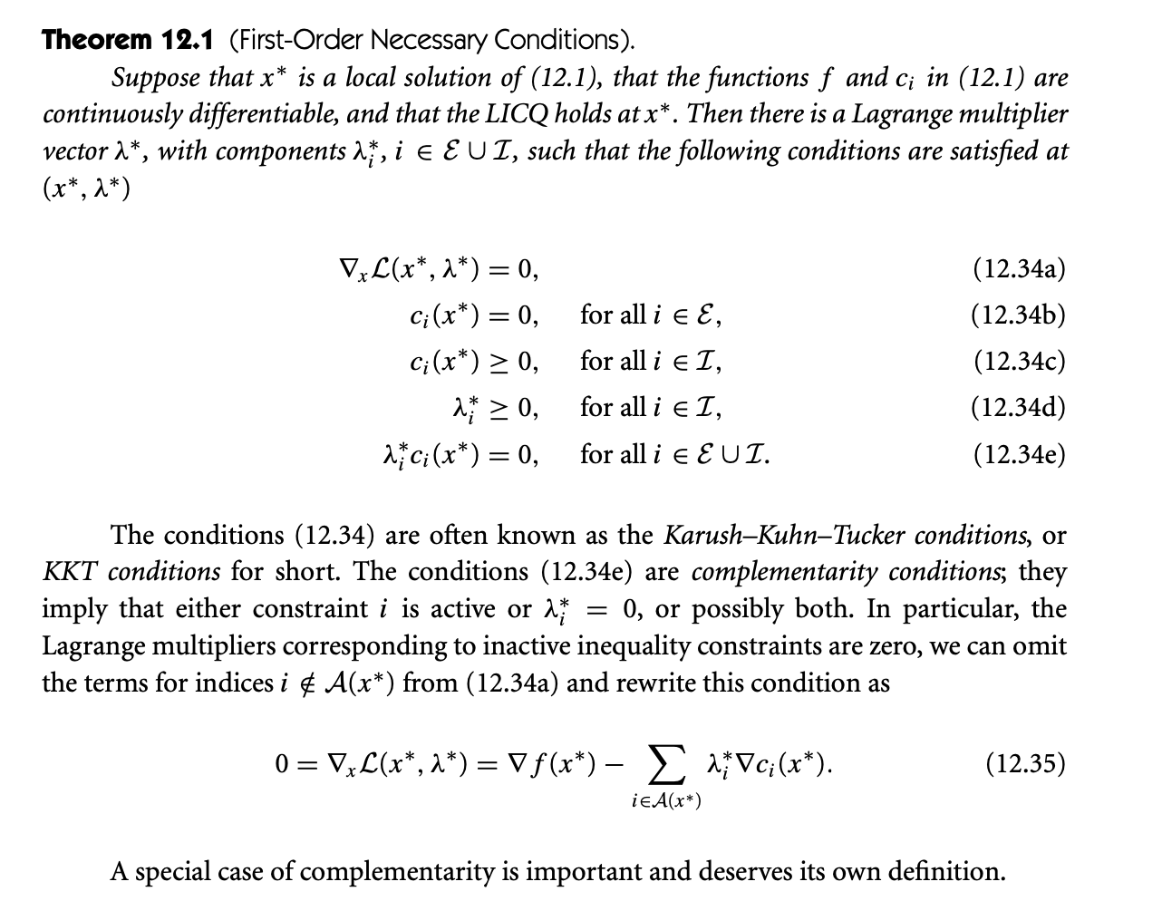 12.17 Prove that when the KKT conditions (12.34) and | Chegg.com