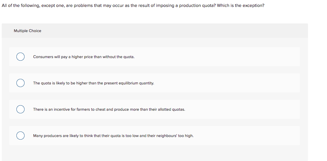 Solved All of the following, except one, are problems that | Chegg.com