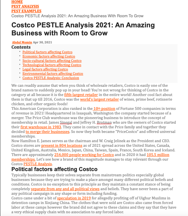 Solved Create a basic and simple SWOT Analysis for COSTCO. | Chegg.com