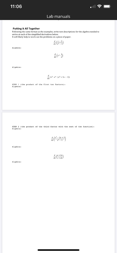 Solved 11:06 Lab manuals Putting it All Together Following | Chegg.com