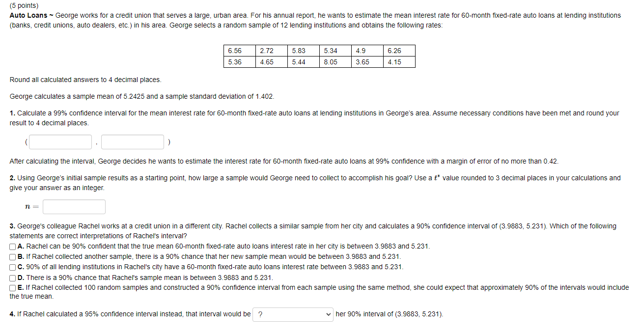 Solved (5 points) (banks, credit unions, auto dealers, etc.) | Chegg.com