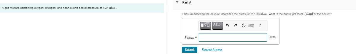 Solved A gas mixture containing oxygen, nitrogen, and neon | Chegg.com