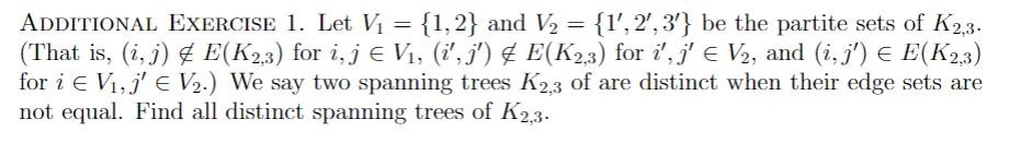 Solved AdDitional EXERCiSE 1. Let V1={1,2} and V2={1′,2′,3′} | Chegg.com