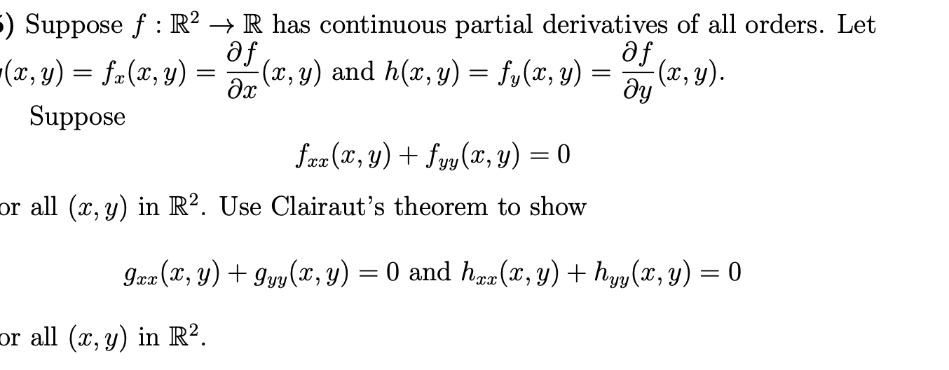 Solved ) Suppose f : R2 + R has continuous partial | Chegg.com