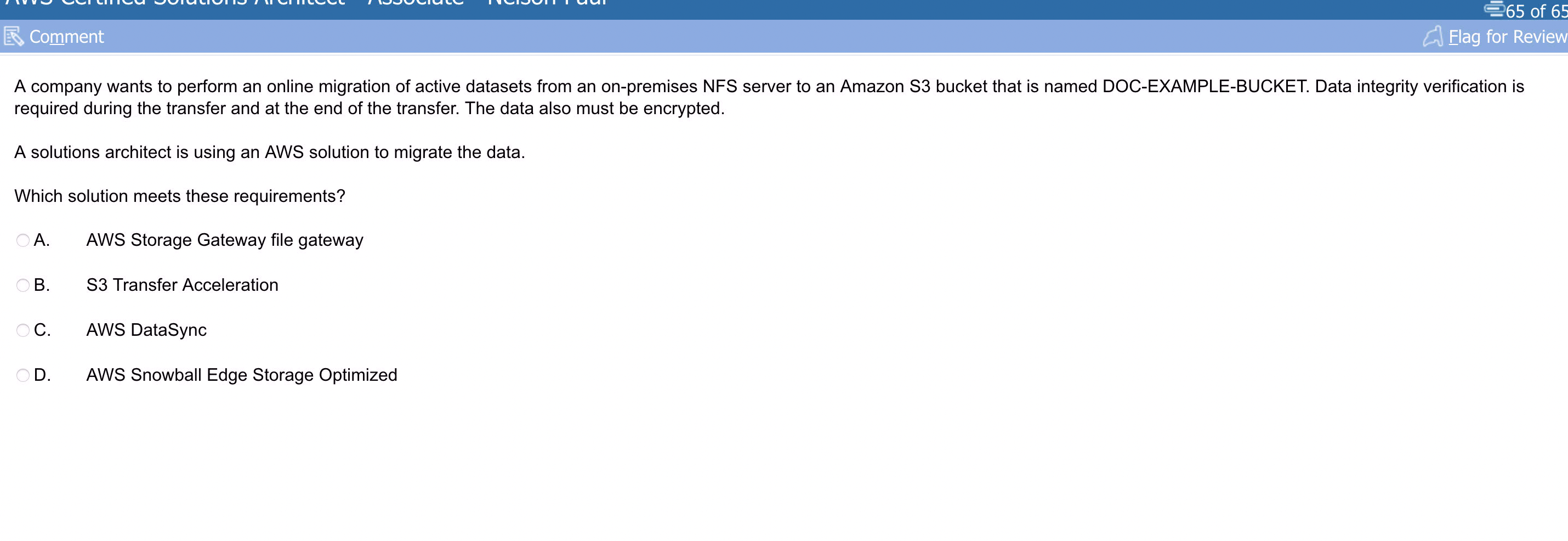 Solved 6 Comment 65 of 65 Flag for Review A company wants to | Chegg.com