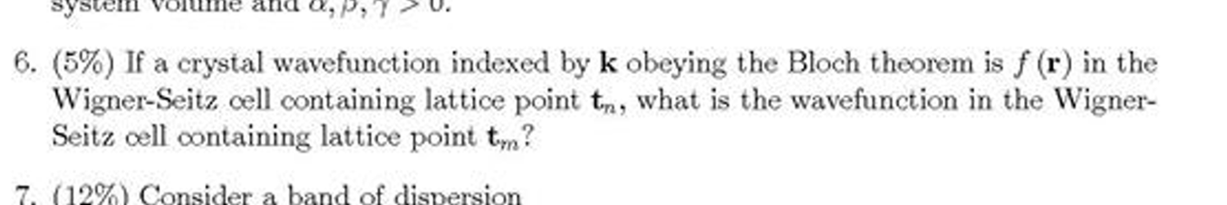 Solved This is the question from “Solid State Pyysics”, | Chegg.com
