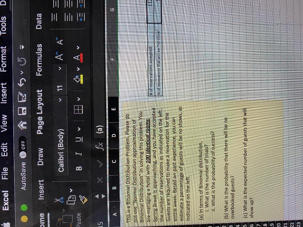 Excel File Edit View Insert Format Tools D Autosave