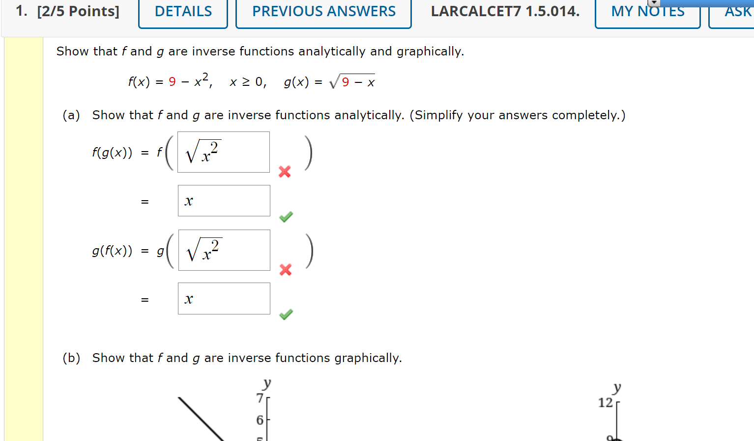 Solved Show that \\( f \\) and \\( g \\) are inverse | Chegg.com