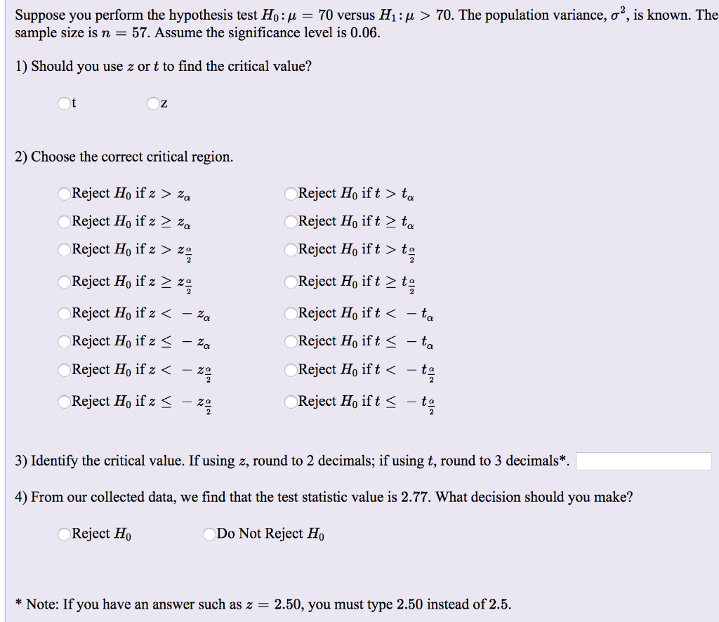 Solved >70. The population variance, o2, is known. The | Chegg.com