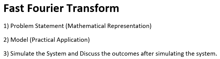 Solved Fast Fourier Transform 1) Problem Statement | Chegg.com