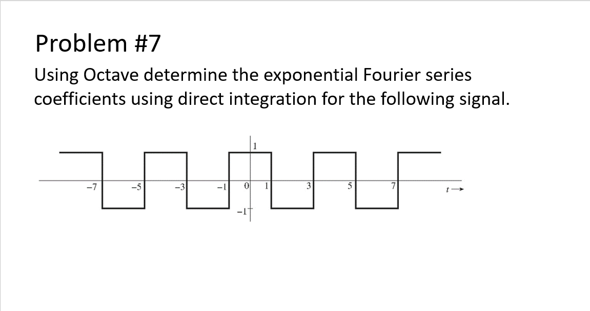 Solved Problem #7 Using Octave determine the exponential | Chegg.com