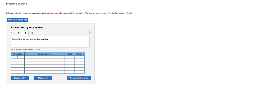 Solved Problem 3-8A Complete the full accounting cycle | Chegg.com