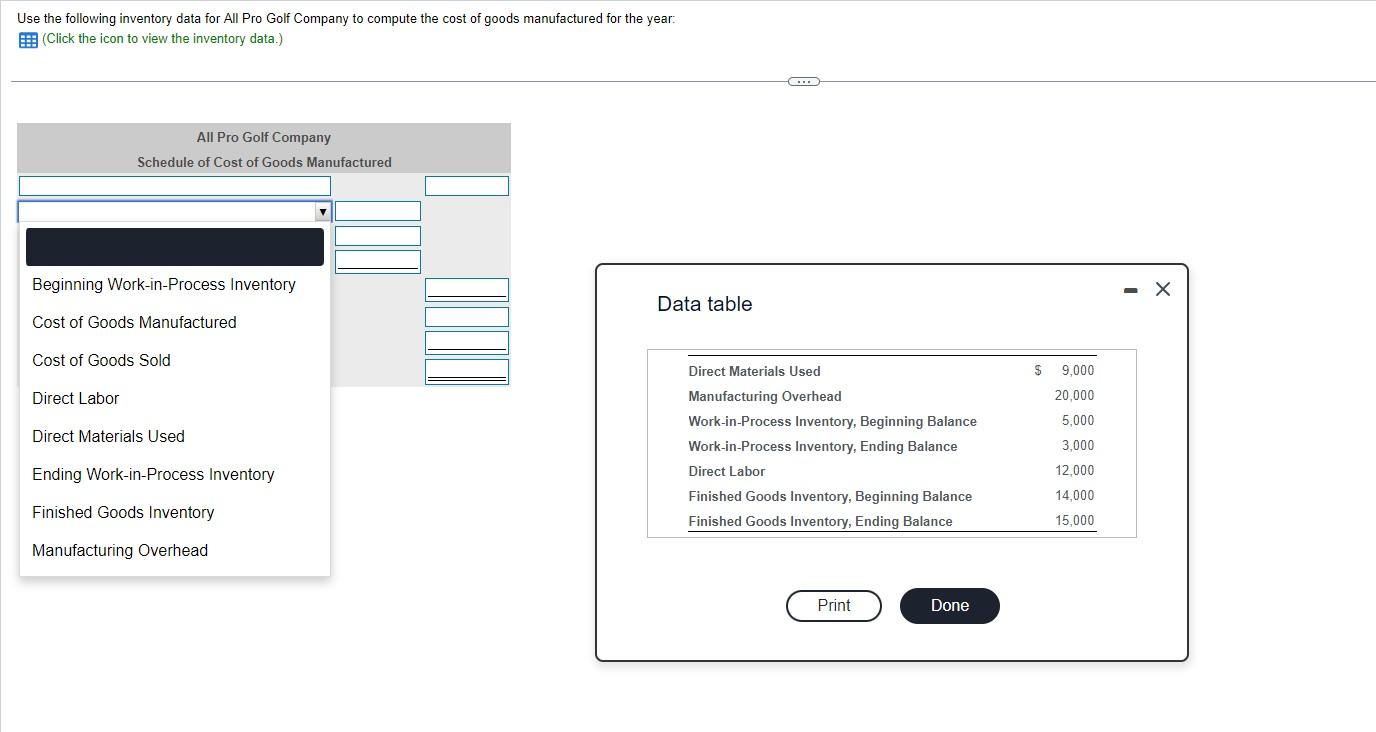 Solved Use the following inventory data for All Pro Golf | Chegg.com
