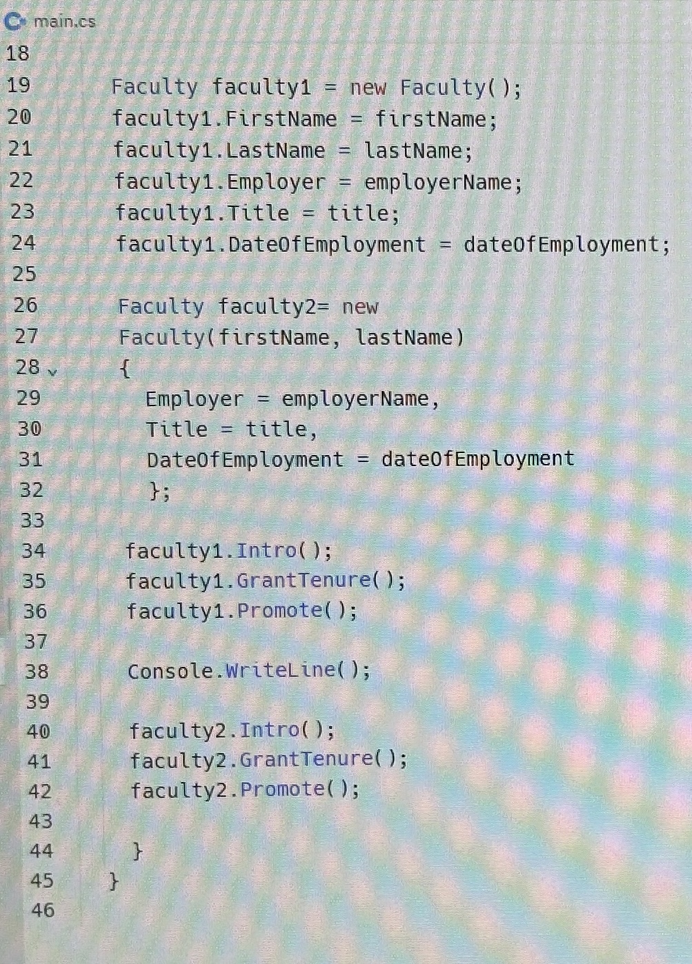 Solved C# question:How do I fix my code. First three images | Chegg.com