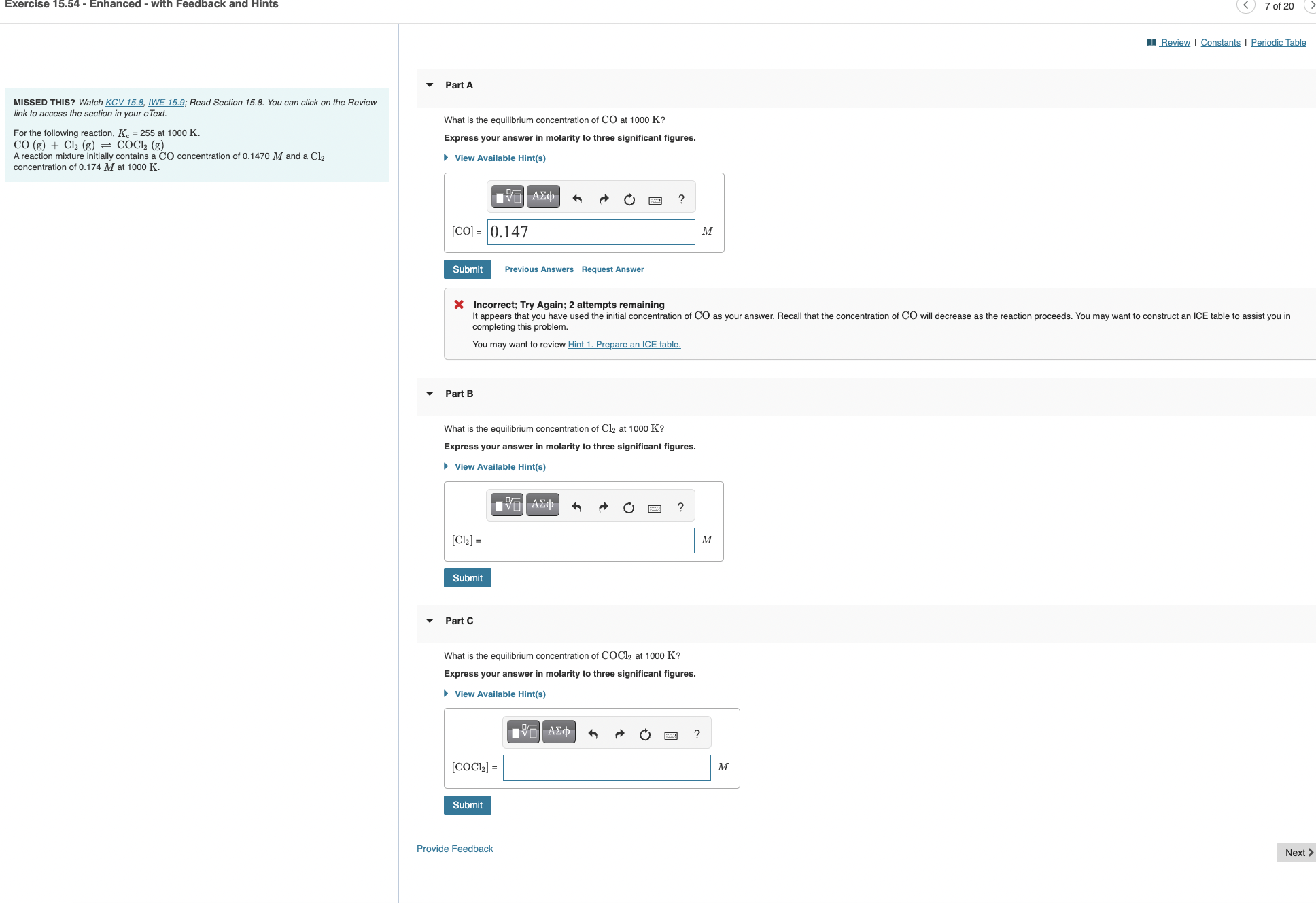 Solved MISSED THIS? Watch KCV 15.8, IWE 15.9; Read Section | Chegg.com