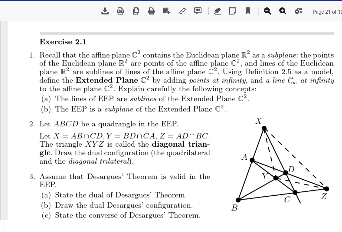 四 Page 21 of 1 Exercise 2.1 1. Recall that the affine | Chegg.com