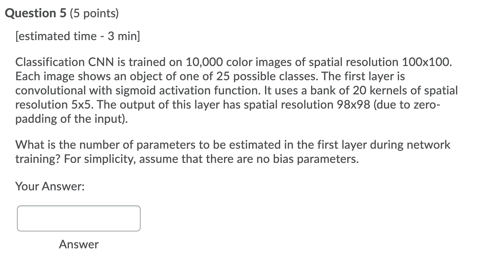 Question 5 (5 points) (estimated time - 3 min) - | Chegg.com