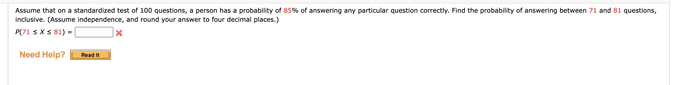 Solved inclusive. (Assume independence, and round your | Chegg.com