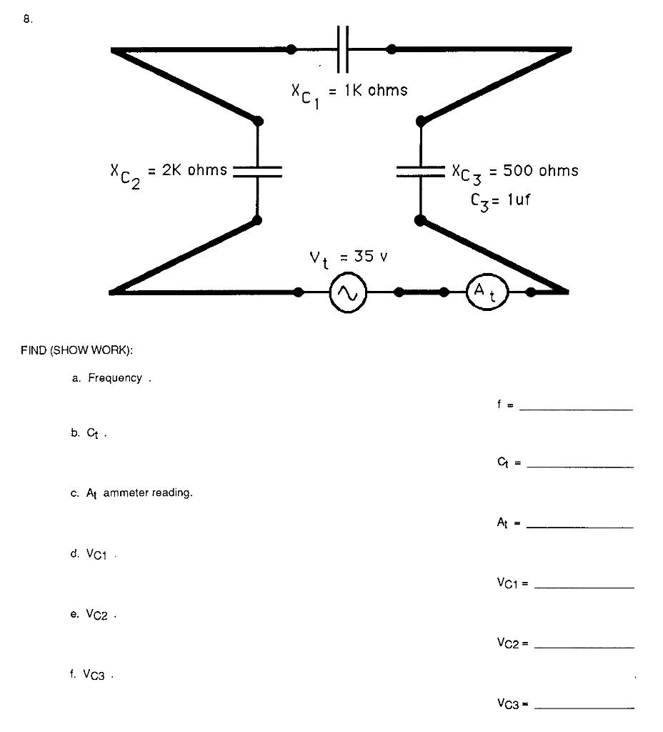 Solved 8. FIND (SHOW WORK): a. Frequency. b. ct. ct= c. At | Chegg.com
