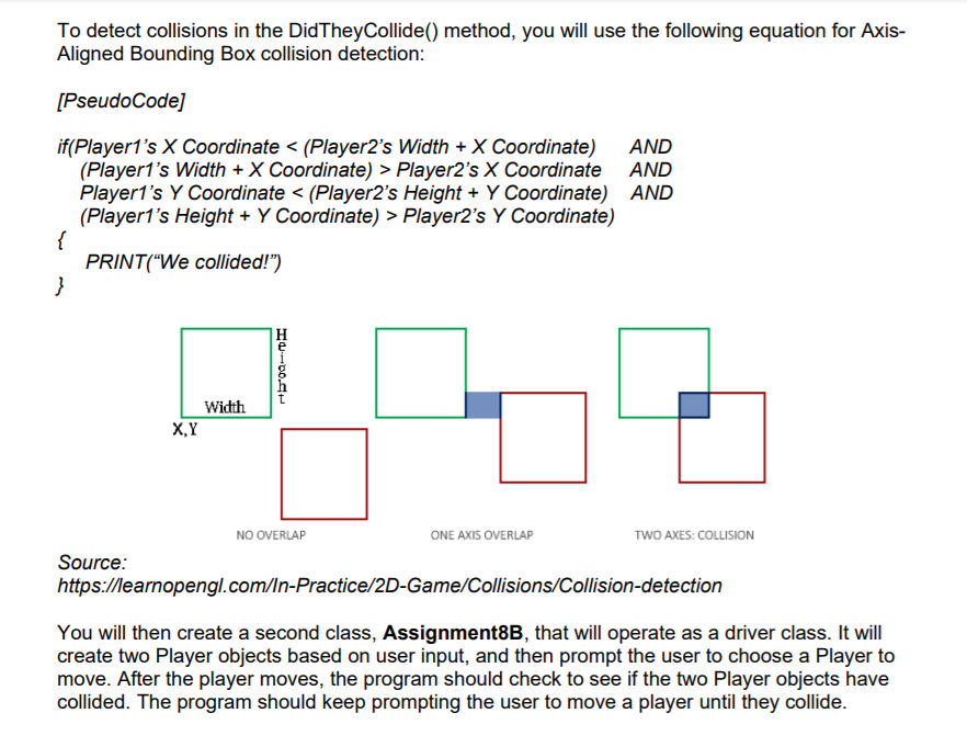 Solved Assignment 8B: Hit Boxes (Part 2). Back in Assignment | Chegg.com