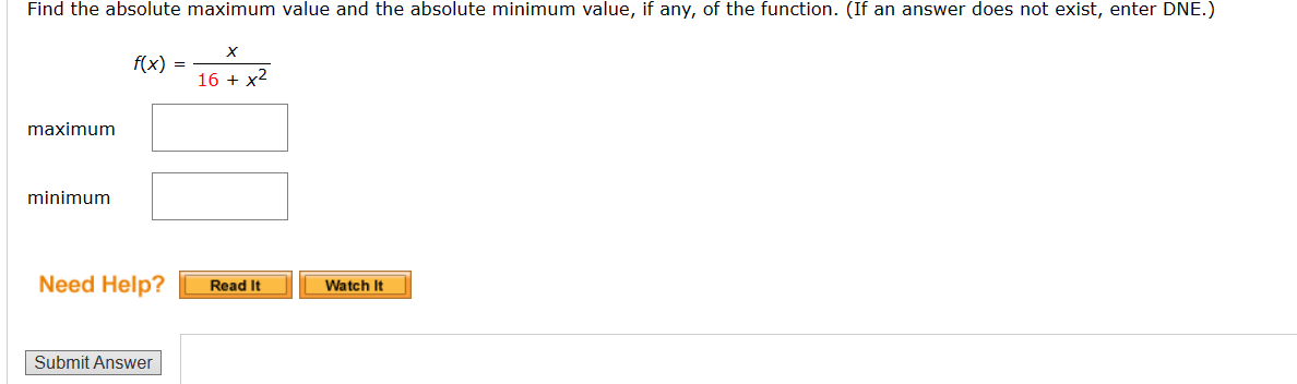 Solved Find The Absolute Maximum Value And The Absolute