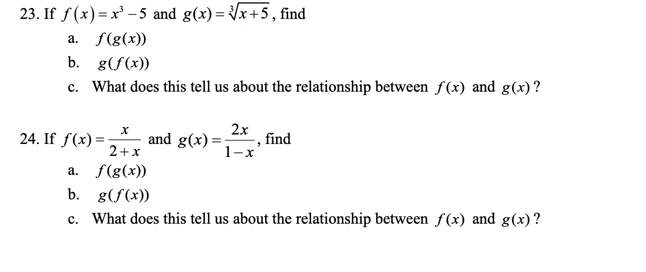 Solved If f(x)=x3-5 ﻿and g(x)=x+53, | Chegg.com