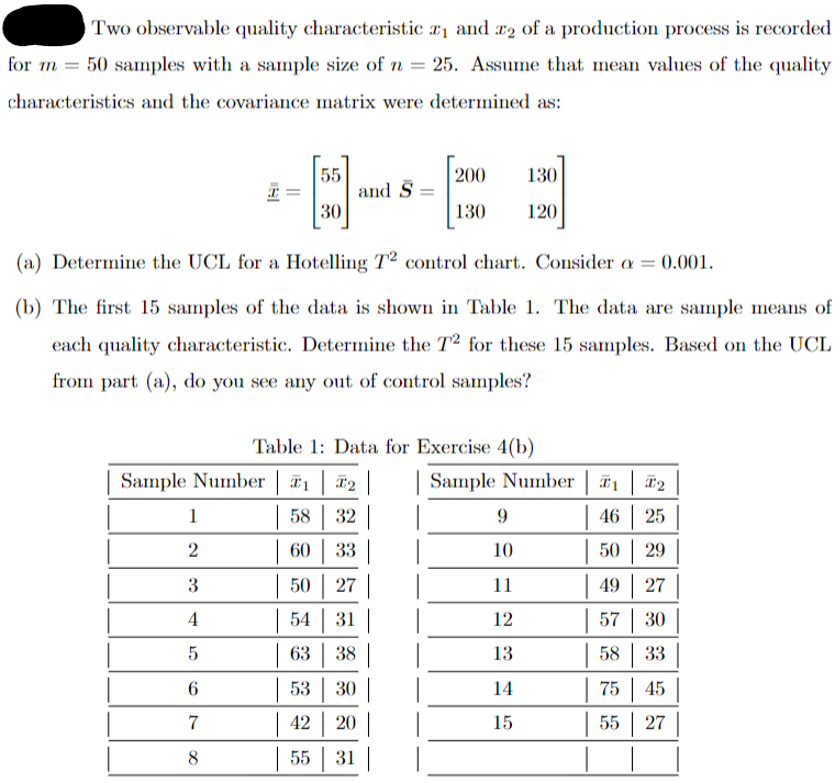 Solved This is a Quality Control Problem. Please fully | Chegg.com