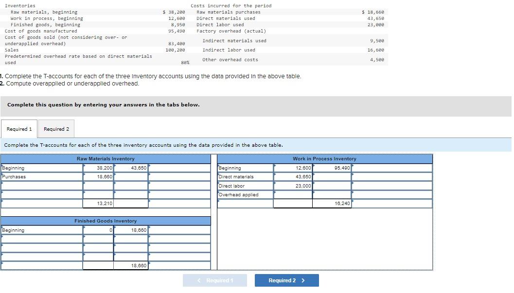 Solved Complete the T-accounts for each of the three | Chegg.com Solved Complete the T-accounts for each of the three | Chegg.com