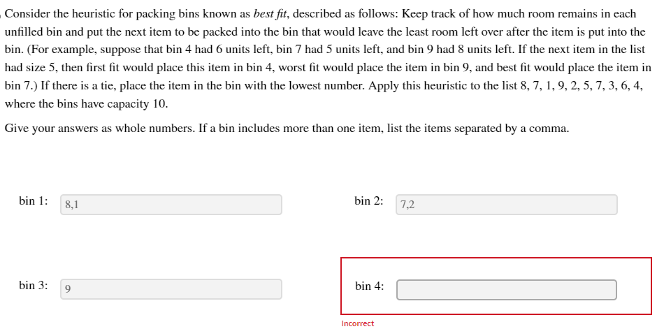 Solved I only need Bin 4 and 5, I dont know where I went | Chegg.com